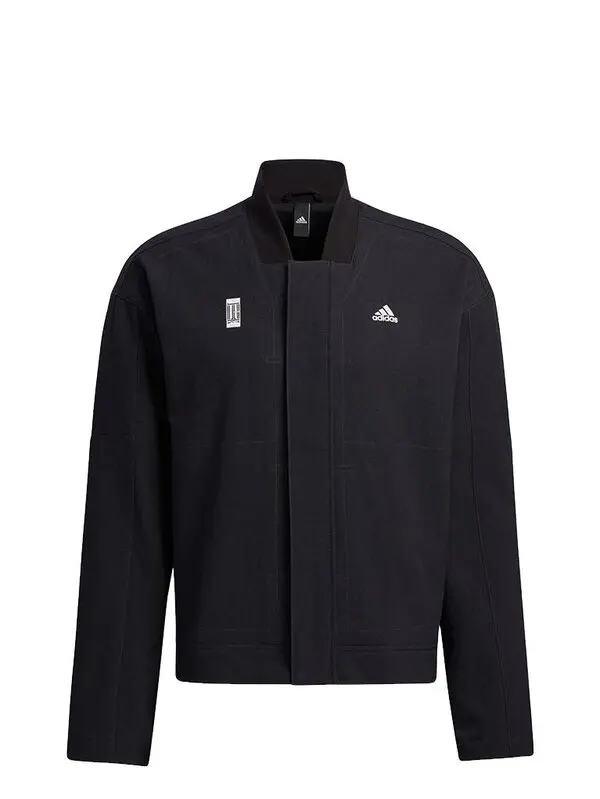Adidas Series Wj Jkt Denim Training Sports Logo Jacket - Black