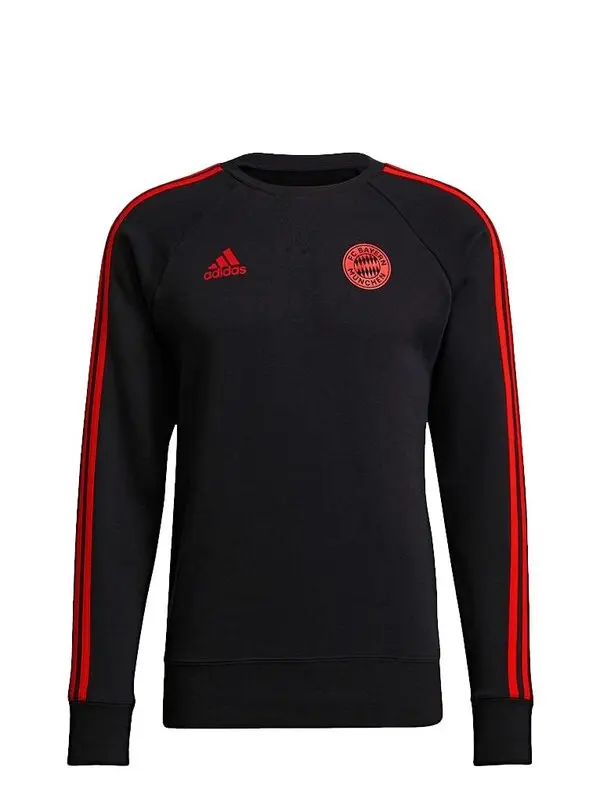 Adidas Fcb Crewneck Sweatshirt With Striped Sleeves - Multi-color