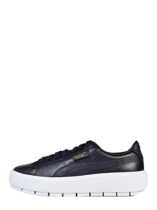 PUMA Platform Trace Ostrich Embossed Sneakers - Black