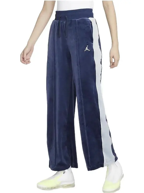 JORDAN Flight Velour Pants - White/blue