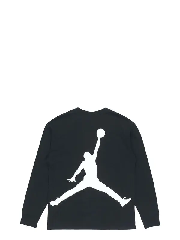 JORDAN Long Sleeve Pullover With Back Logo - Black
