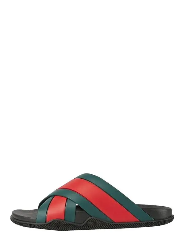 Gucci Rubber Slide Sandals - Black