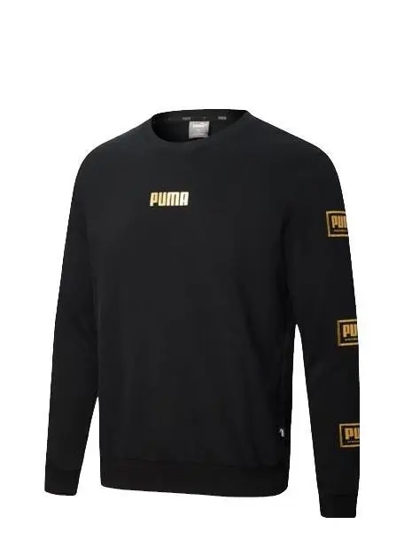 PUMA Holiday Pack Crewneck Sweatshirt - Black/yellow/white