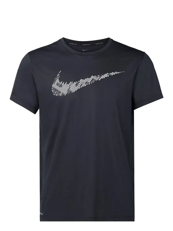 Nike Stripe Logo Training Short Sleeve - Black
