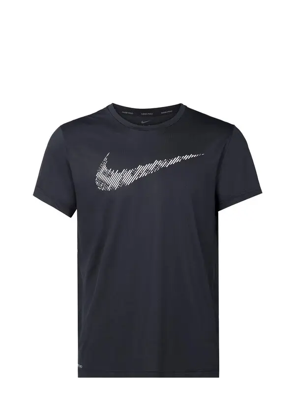 Nike Stripe Logo Training Short Sleeve - Black
