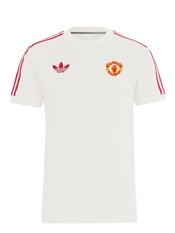 Adidas Manchester United Adicolor Classics 3-stripes T-shirt Asia Sizing 'white Red - White/red