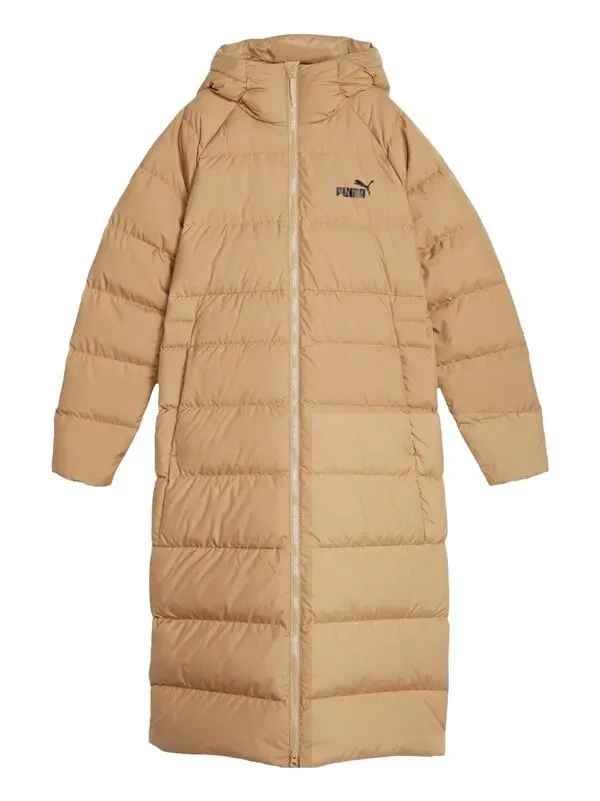 PUMA Long Hooded Down Coat - Beige