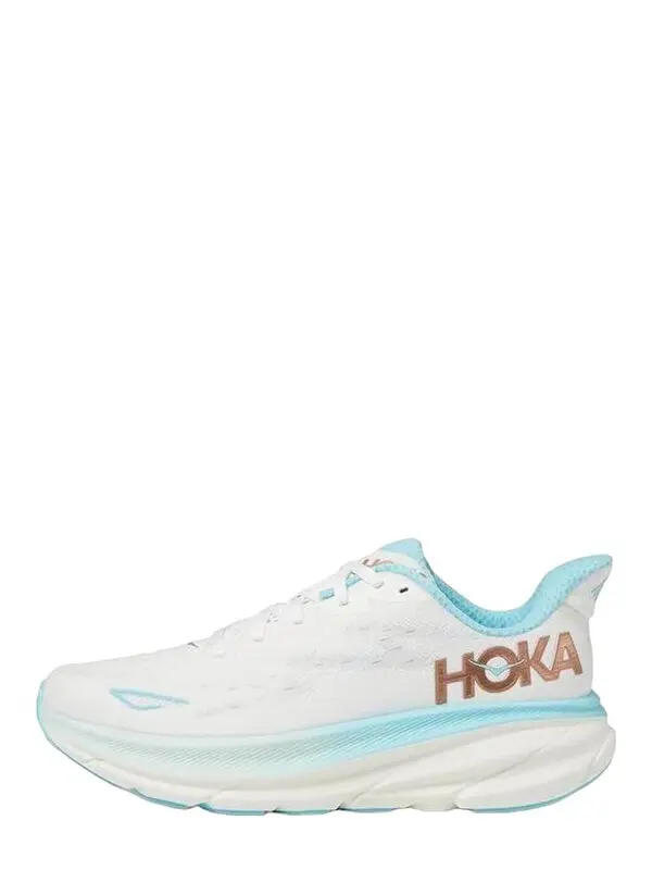 Hoka One One Clifton 9 Wide Athletic Sneakers - Frost/rose Gold