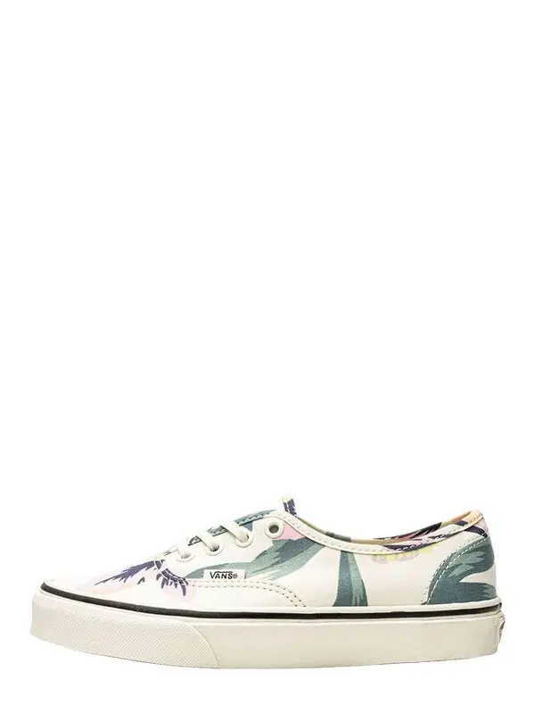 VANS Authentic Vintage Floral Low Top Sneakers - White/green