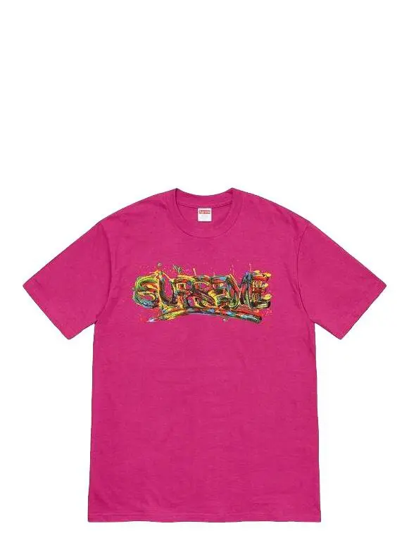 Supreme Ss20 Week 1 Paint Logo Tee Logo Tee - Red