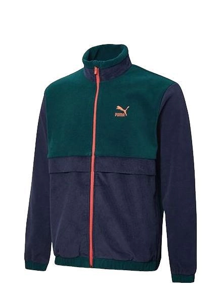 PUMA Retro Colorblock Fleece Jacket - Tan