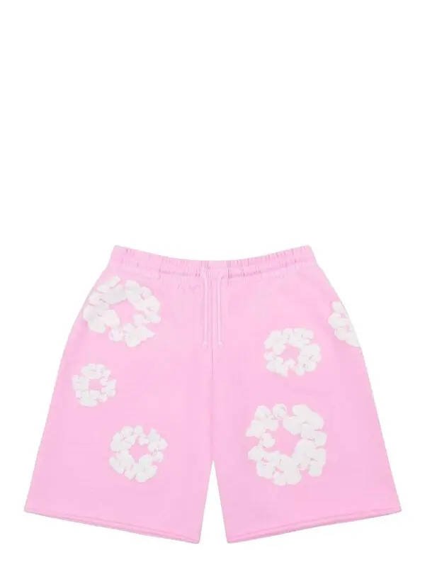 DENIM TEARS The Cotton Wreath Sweat Shorts - Powder Pink