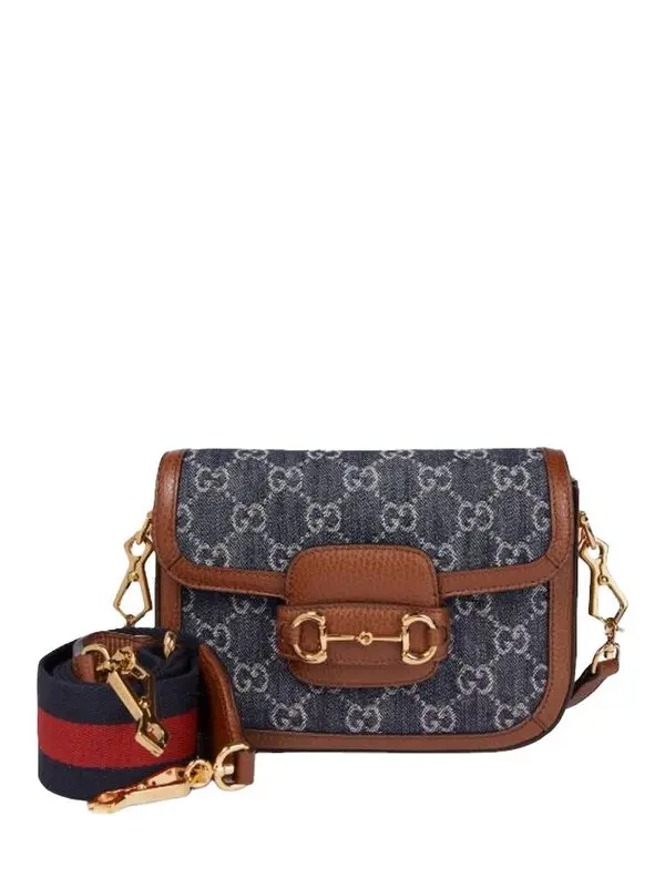 Gucci Horsebit 1955 Shoulder Messenger Bag - Blue/brown