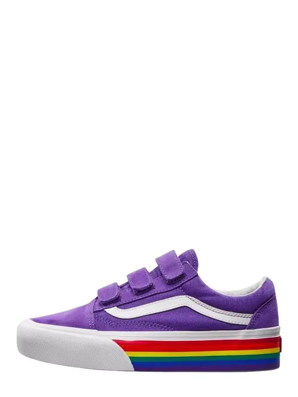 VANS Old Skool V Platform Rainbow Sneakers - Purple