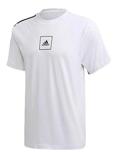 Adidas M 3s Tape Tee Sports Round Neck Short Sleeve - White