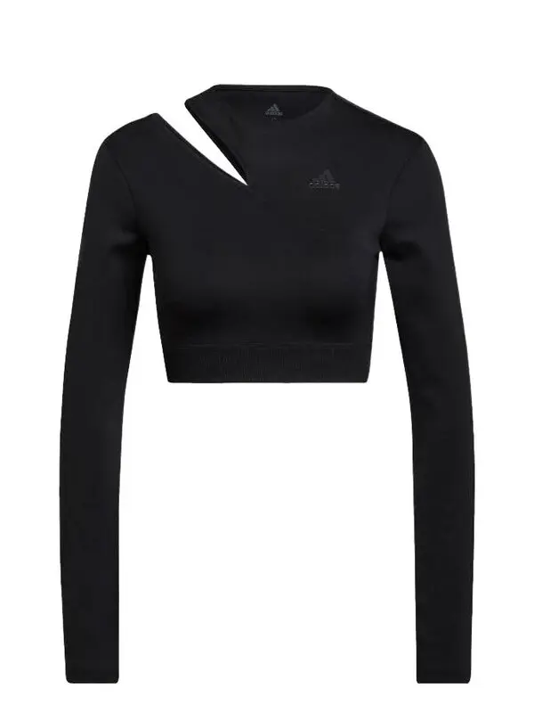 Adidas Long Sleeve Cropped Performance Top - Black