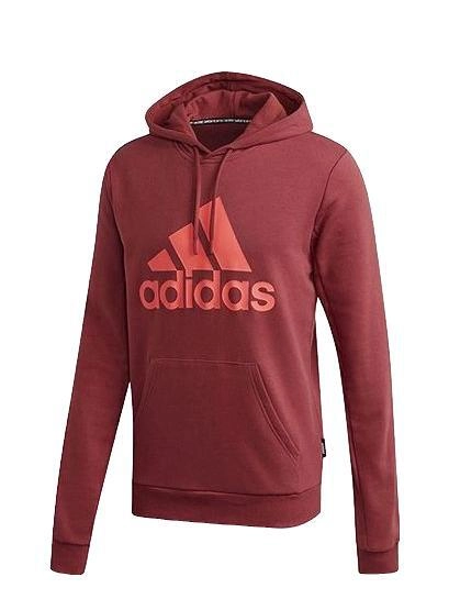 Adidas Pullover Hoodie With Logo - Red