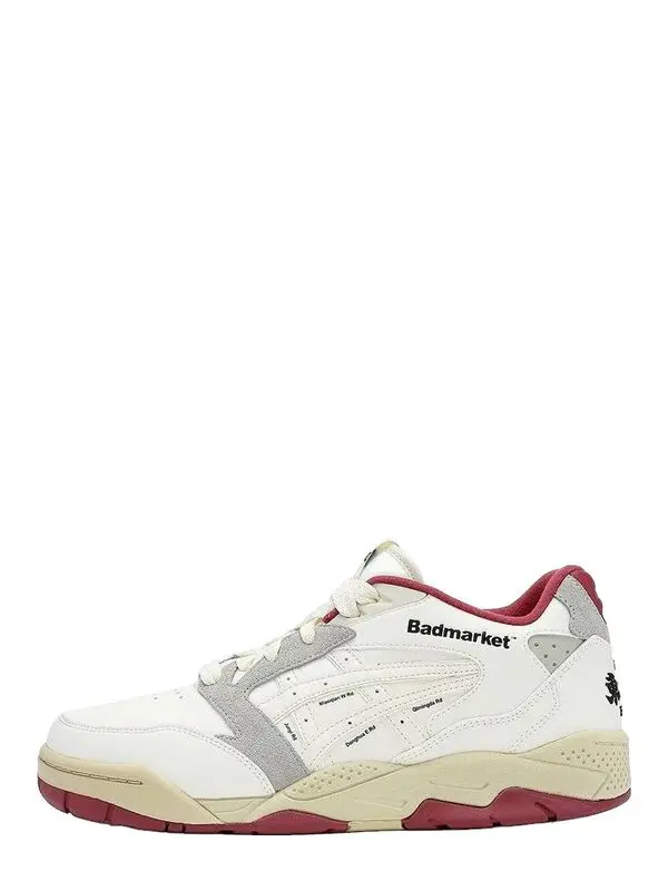 Asics X Badmarket Gel-fuse "white Grey Red" Sneakers - White/grey/red