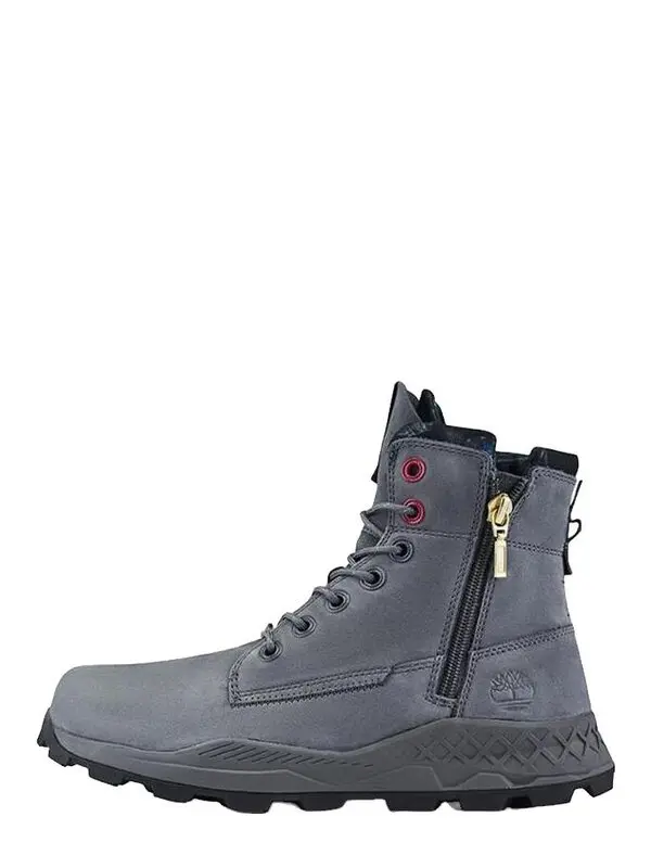 Timberland Brooklyn Side Zip Boots - Grey/black/red