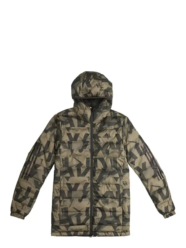 Adidas Outdoor Mid-length Down Jacket With Hood - Brown