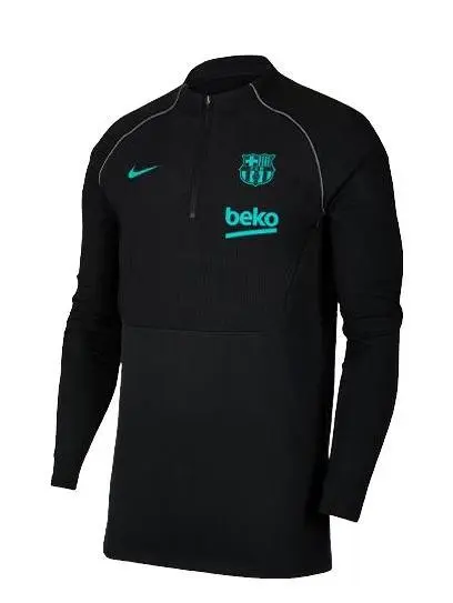 Nike Fc Barcelona Vaporknit Strike Winter Warrior Pullover - Black