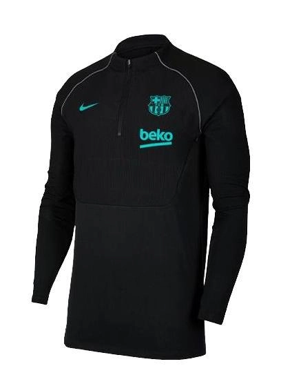 Nike Fc Barcelona Vaporknit Strike Winter Warrior Pullover - Black