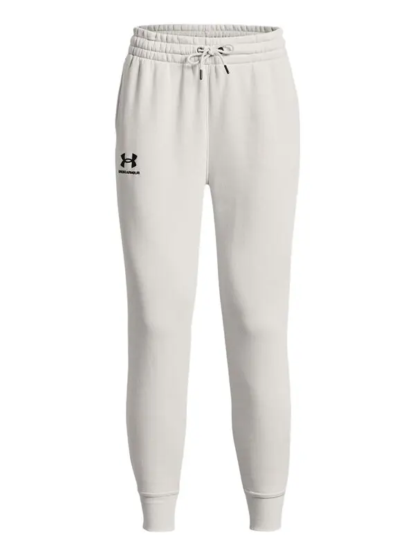 Under Armour Essential Fleece Tapered Pants - White/black