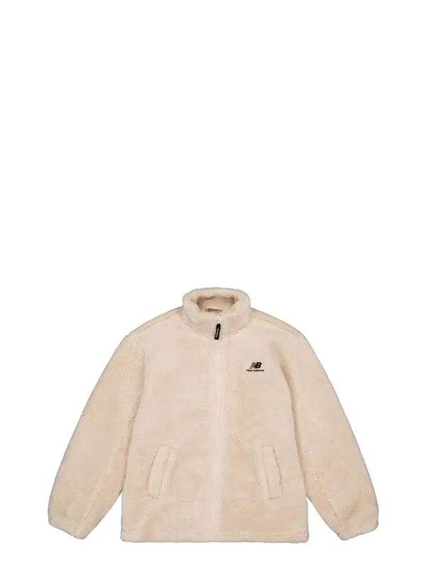 NEW BALANCE Zip-up Fleece Jacket - Beige