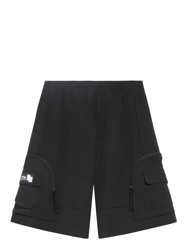 LI-NING Graphic Shorts - Black/white