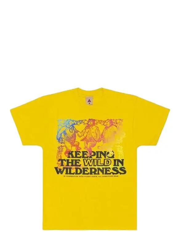 Nike Alphabet Printing Athleisure Casual Sports Short Sleeve - Yellow