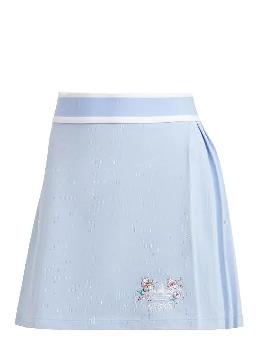 Adidas Originals Pleated Floral Skirt - Pink/blue
