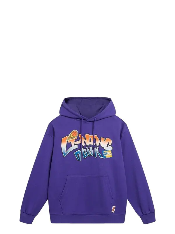 LI-NING Hoops Cartoon Graphic Hoodie - Purple/multi-color