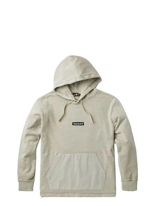 Timberland Mixed Media Garment Dye Hoodie - White/black