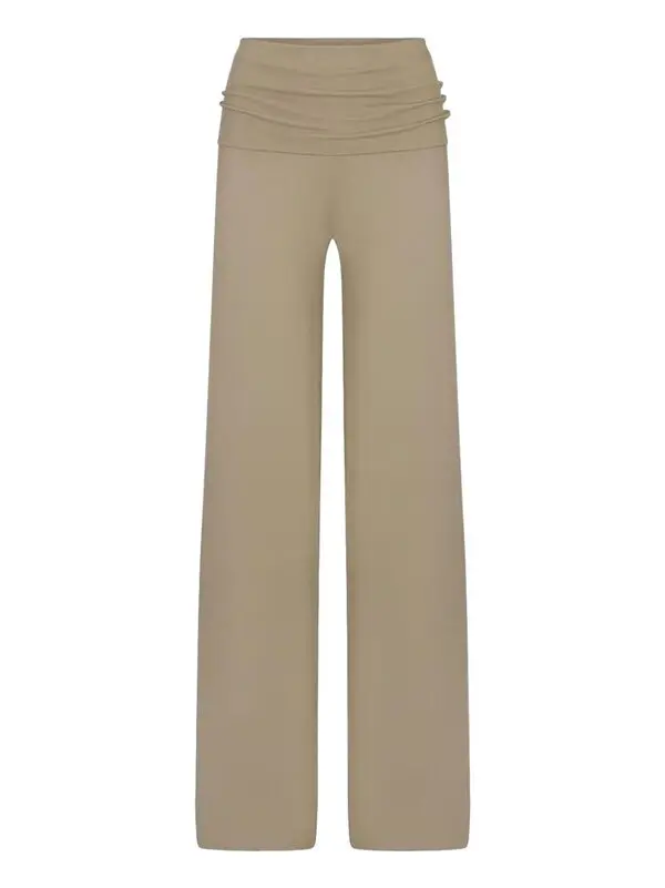 Nike X Skims Stretch Knit Foldover Wide Leg Pant - Dune