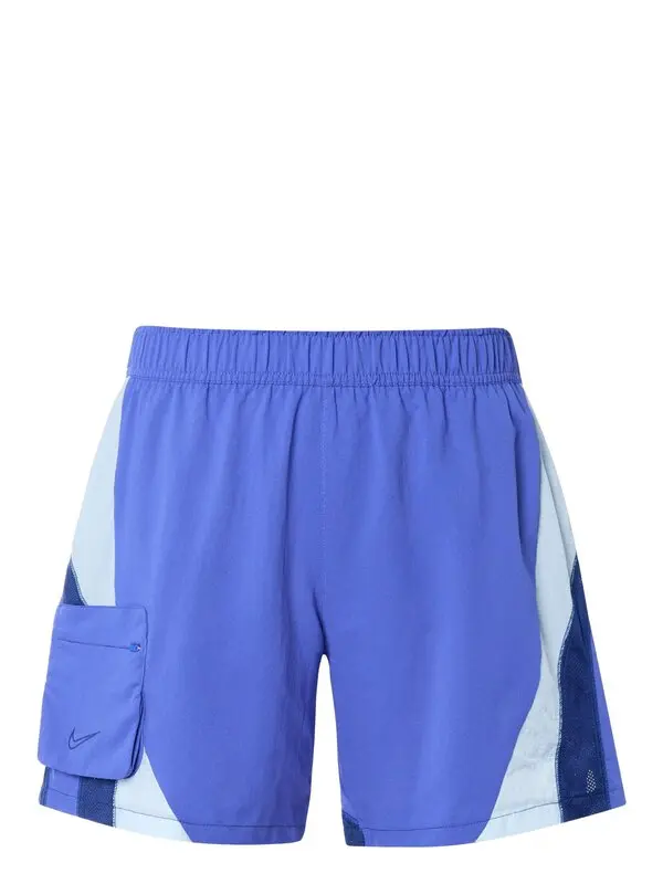 Nike Loose Fit Paneled Sports Training Shorts With Big Pocket - Blue
