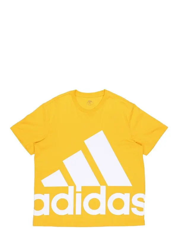 Adidas Sports Round Neck Casual Alphabet Short Sleeve - Yellow