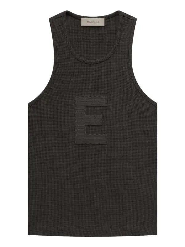 Fear Of God Ss23 Waffle Tank - Off Black
