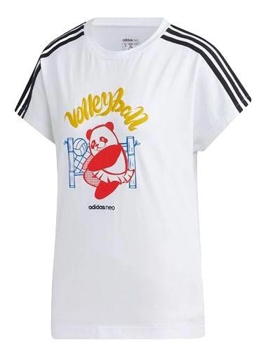 Adidas Neo Panda Graphic Print T-shirt - White