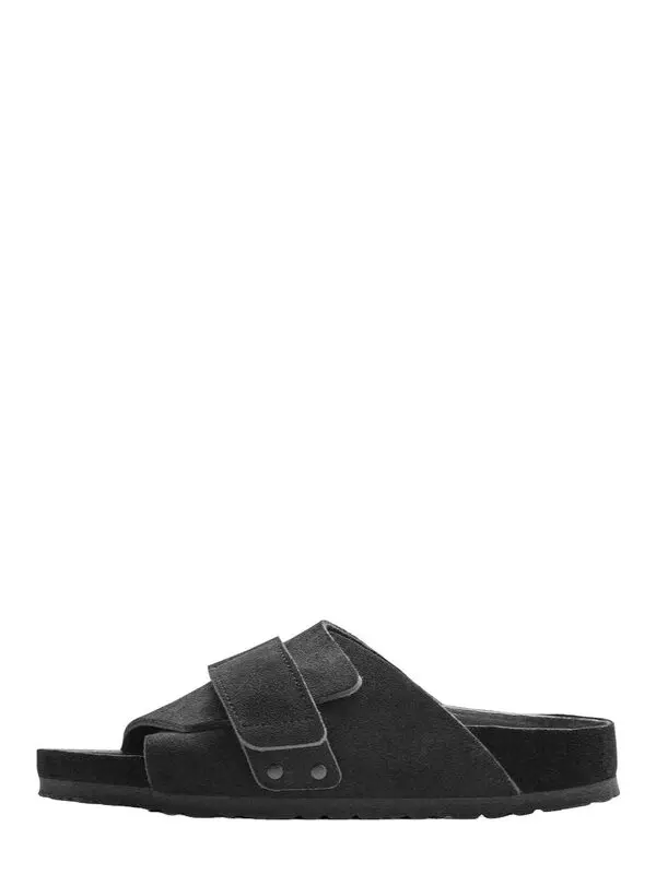BIRKENSTOCK Kyoto Suede Leather Sandals - Black