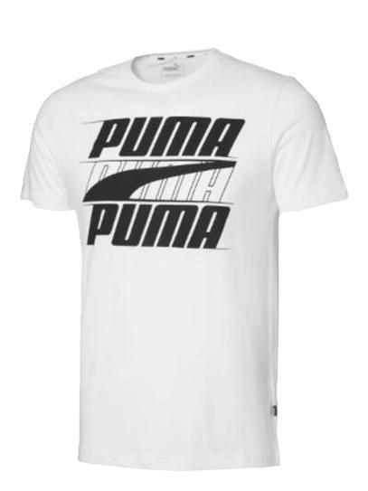 PUMA Round Neck Short Sleeve Rebel Basic - White