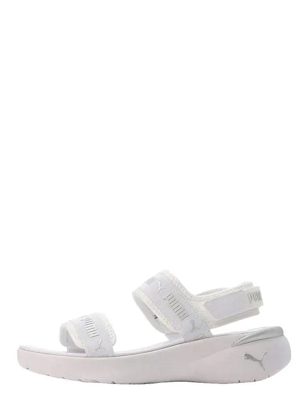 PUMA Sportie Sandal Metallic Silver - White