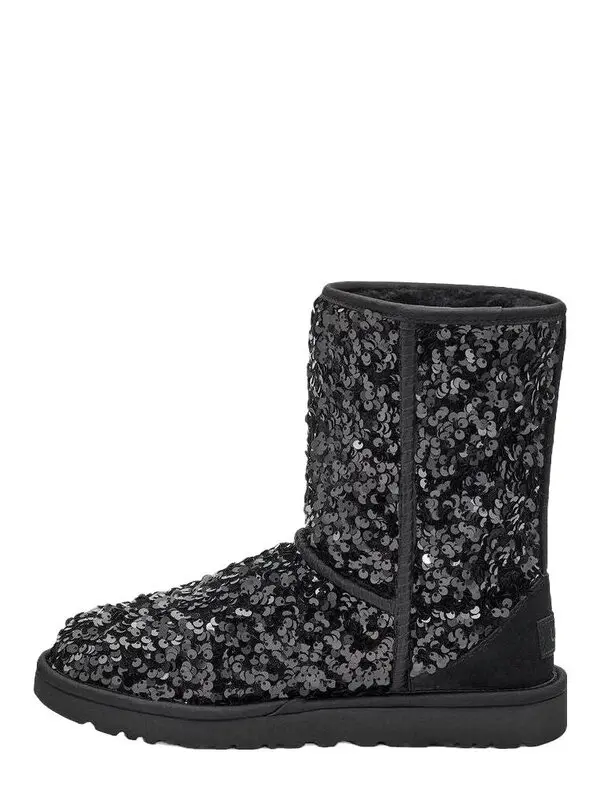 UGG Classic Short Sequin Boots - Black