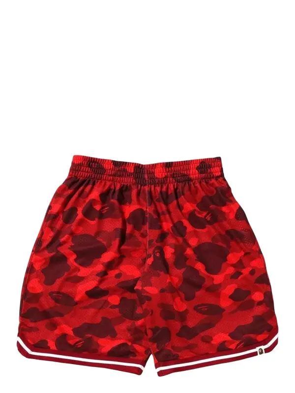A BATHING APE Color Camo Wide Fit Shorts - Red