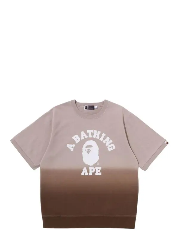A BATHING APE College Gradation S/s Sweat Crewneck - Brown