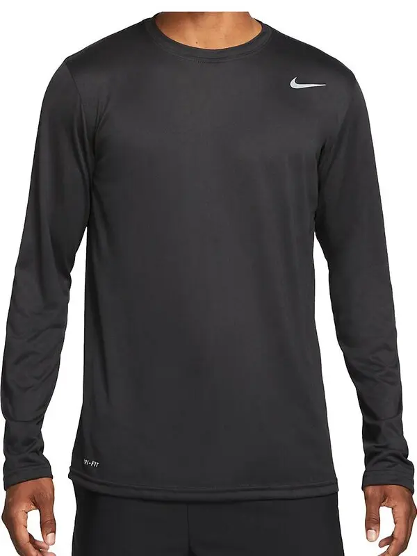 Nike Dri-fit Team Legend Long Sleeve Training Top - Black/white