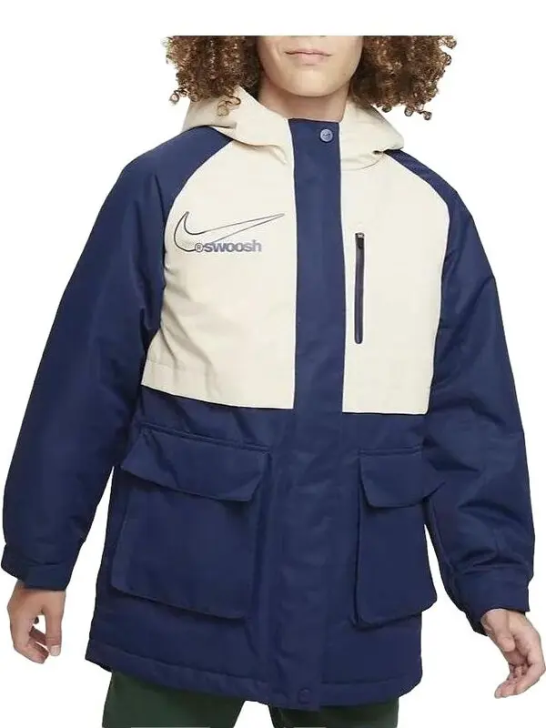 Nike Midlength Jacket - Blue/beige