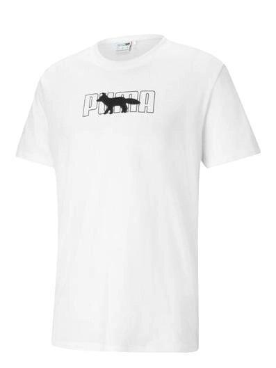 PUMA X Maison Kitsune Embroidery Round-neck White - Default Color