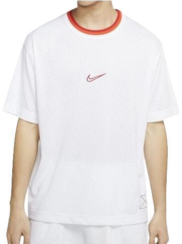 Nike Minimalistic Logo Mesh Basketball Short Sleeve - White
