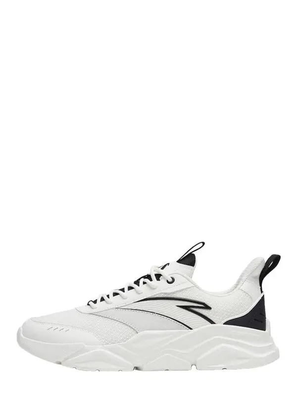 ANTA Casual Lace-up Sneakers - White/black