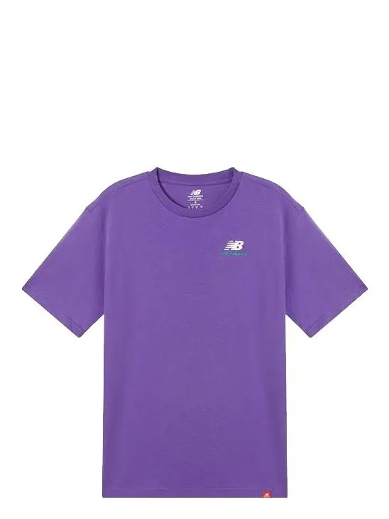 NEW BALANCE Short Sleeve Embroidered Logo T-shirt - Purple